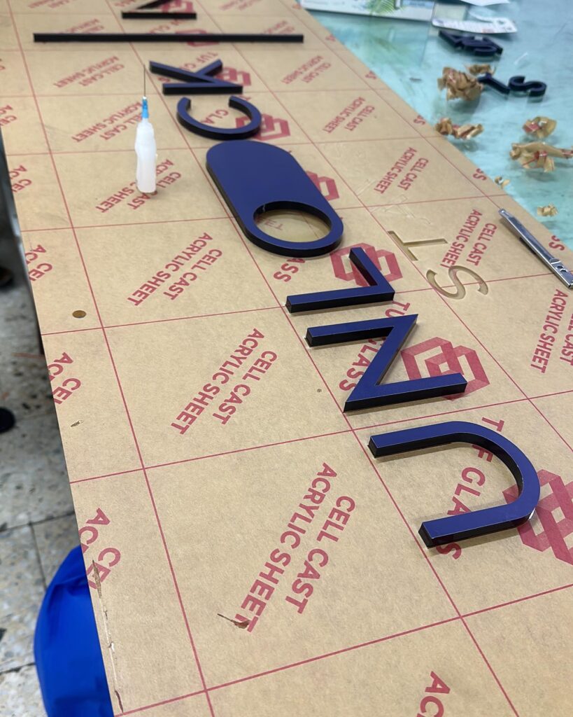3D Signage, 10mm 3D Letters Fix on Wall Sign – Printview Sign And ...